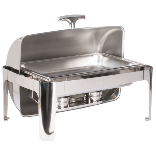 Vollrath T3500 8 Qt. Mirror Finish Stainless Steel Roll Top Chafer
