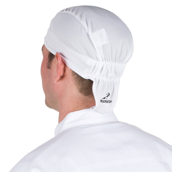 Headsweats 8807-801 White Customizable Shorty Chef Cap