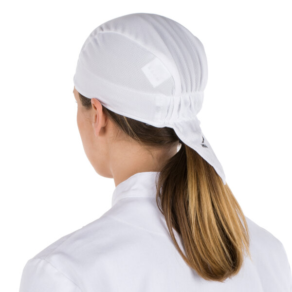 Headsweats 8807-801 White Customizable Shorty Chef Cap