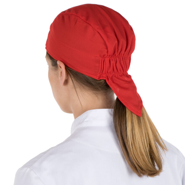 Headsweats 8807-803 Red Customizable Shorty Chef Cap