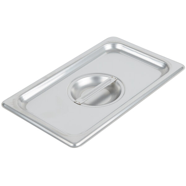 Choice 1/4 Size Stainless Steel Solid Steam Table / Hotel Pan Cover