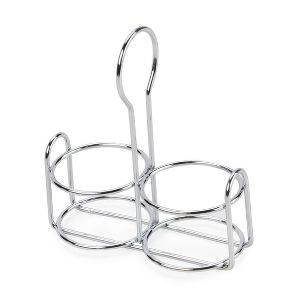 American Metalcraft MCADDY Stainless Steel 2-Compartment Condiment Caddy