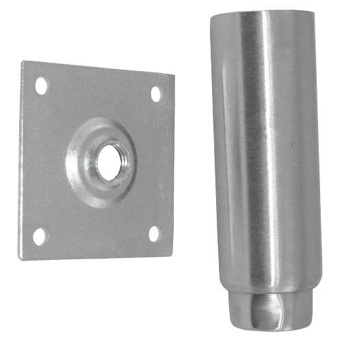 AllPoints 263298 Stainless Steel 6" Adjustable Equipment Leg; Hex Foot ...