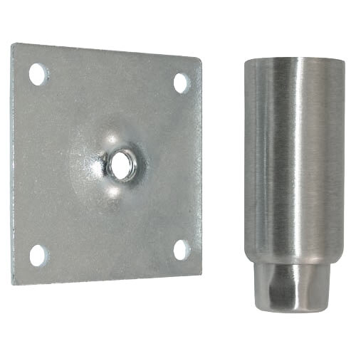 AllPoints 263230 Stainless Steel 4" Adjustable Equipment Leg; Hex Foot ...