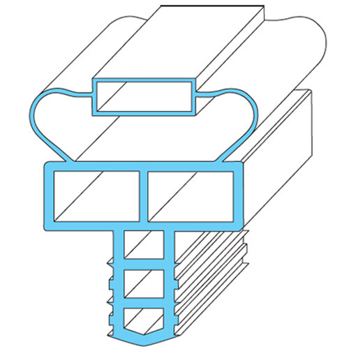 AllPoints 741145 Magnetic Drawer Gasket - 24 1/2" x 9 3/4"