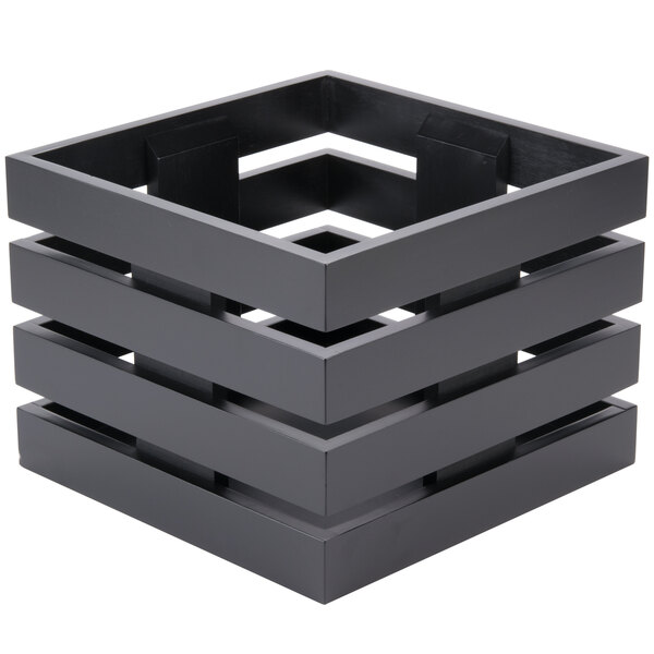 Cal-Mil 3332-10-96 Midnight Bamboo Black Square Crate Riser - 12" x 12 ...