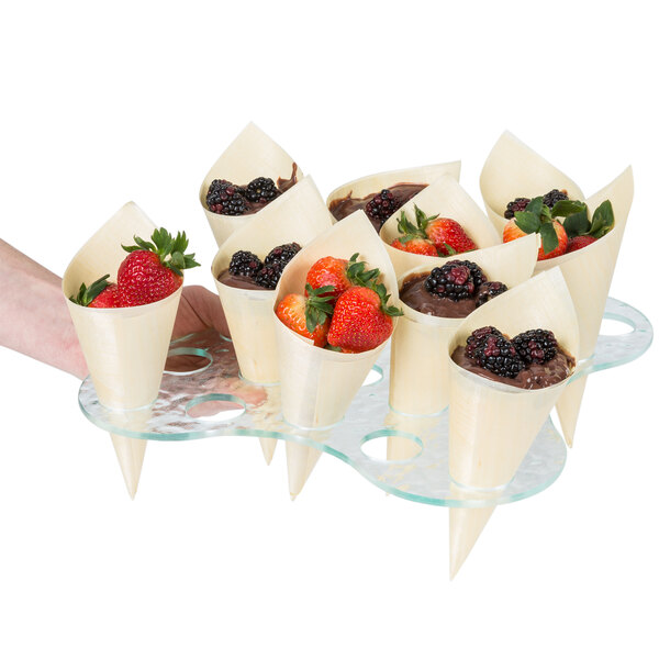Cal-Mil GC256-43 Glacier 22-Hole Cone Passing Tray