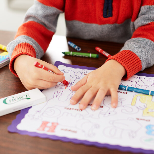 Hoffmaster 326191 10" x 14" Kids Color Me Double Sided Interactive ...