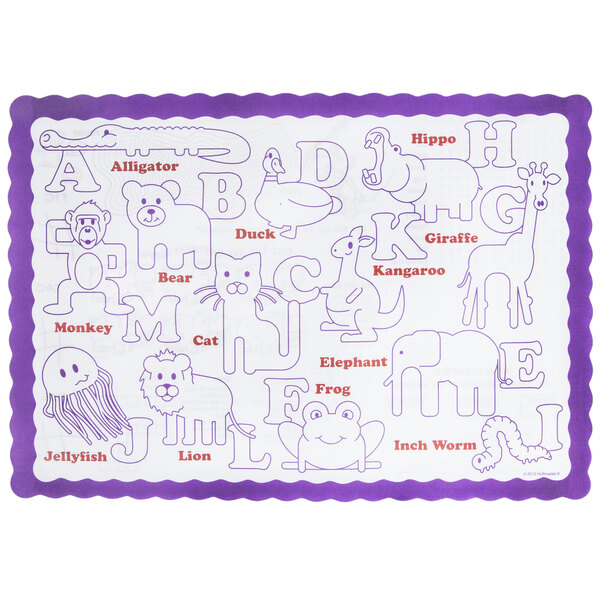 Hoffmaster 326191 10" x 14" Kids Color Me Double Sided Interactive ...