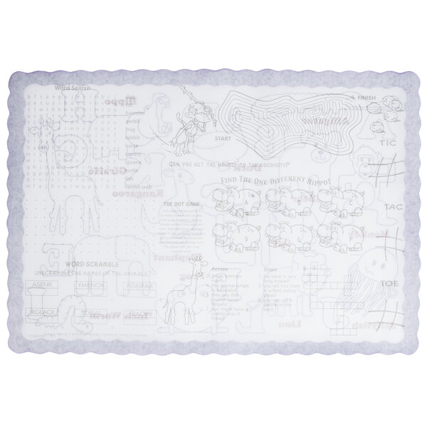 Hoffmaster 326191 10" x 14" Kids Color Me Double Sided Interactive ...