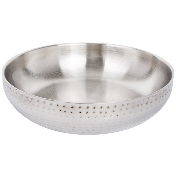 American Metalcraft HMDWB14 14" Double Wall Hammered Stainless Steel Bowl