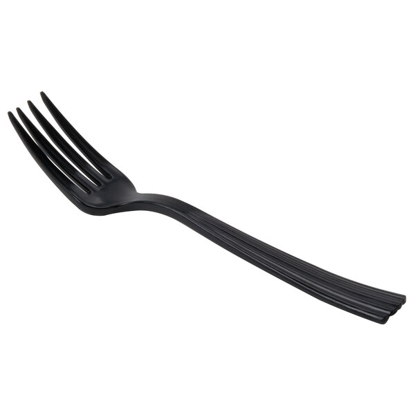 WNA Comet Classicware EcoSense 6 1/2" Heavy Weight Black Plastic Fork ...