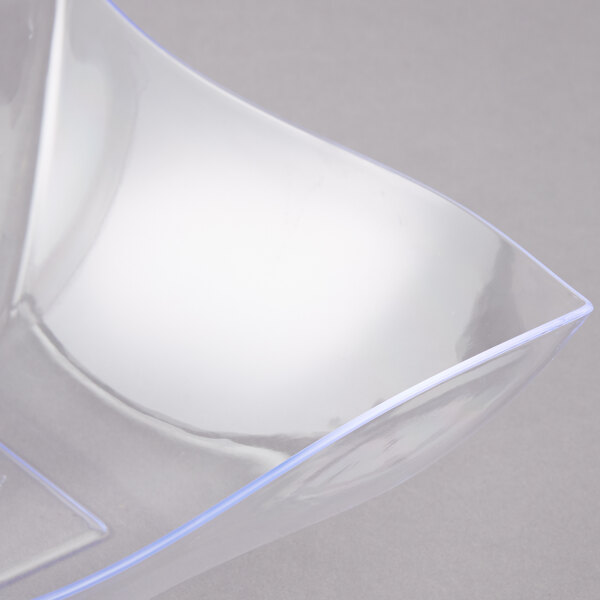 Fineline Wavetrends 164-CL Clear Plastic Serving Bowl 64 oz. - 50/Case