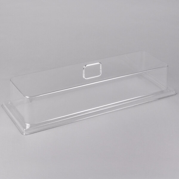 Cambro RD926CW Camwear 9" x 26" Clear Rectangular Pastry Tray Cover