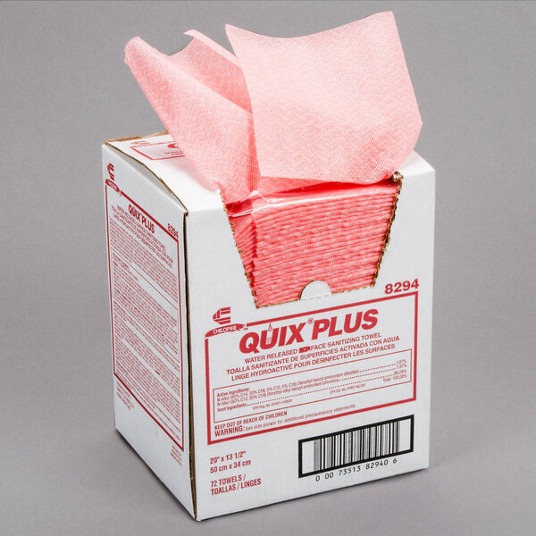 Chicopee Pink Sanitizing Foodservice Towel - 72/Case, 13" x 20"