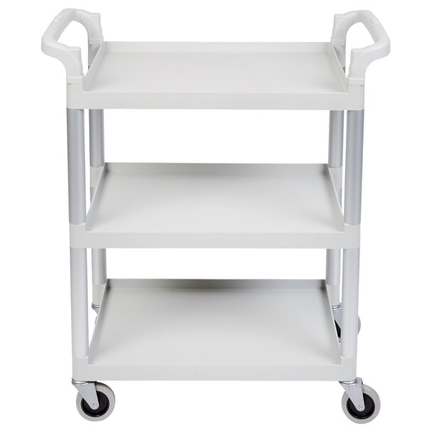 Cambro BC331KD480 Speckled Gray Three Shelf Utility Cart (Unassembled ...