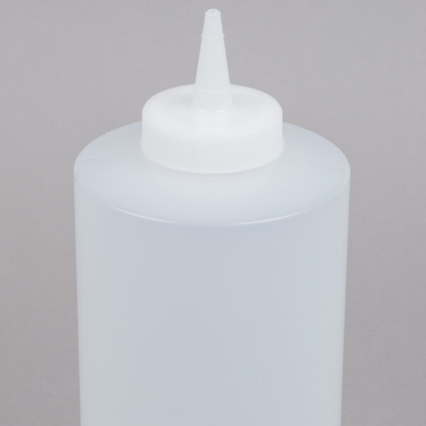 Tablecraft 32C 32 oz. Clear Squeeze Bottle - 2/Pack