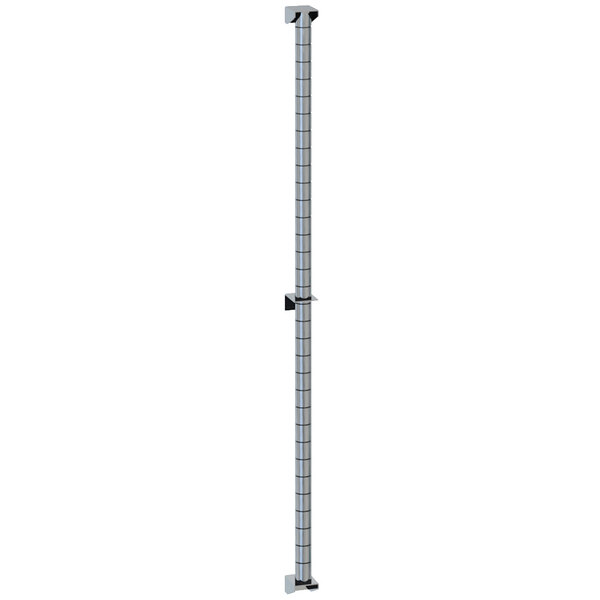 Metro 54PDF Super Erecta Chrome Post-Type Wall Mount 54" Post with Brackets