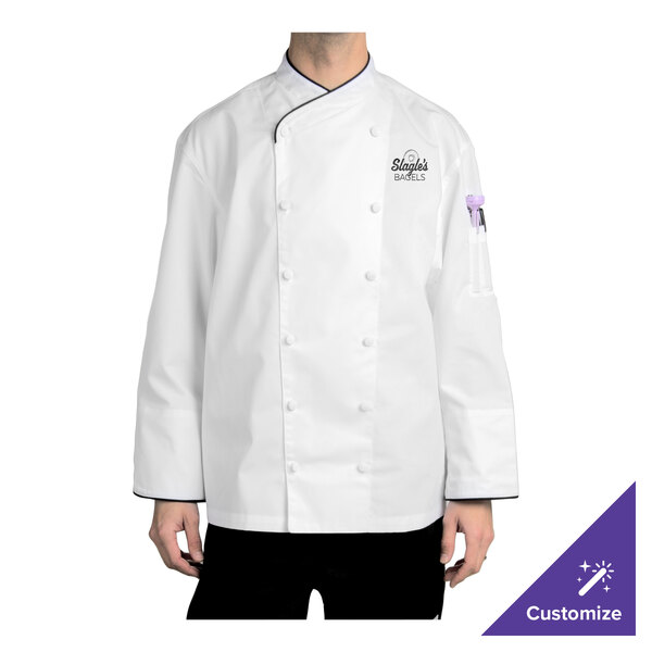 Chef Revival Cuisinier J015 Unisex White Customizable Executive Long ...
