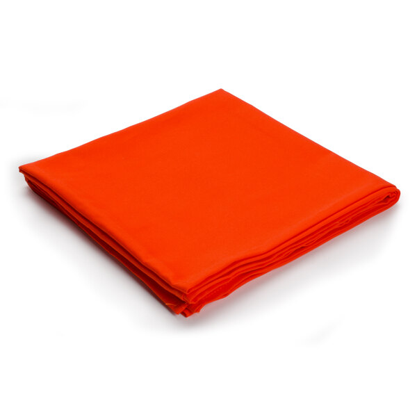 Intedge 54" x 114" Rectangular Orange Hemmed 65/35 Poly/Cotton Blend ...