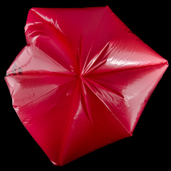 10 Gallon 1.2 Mil 24" x 24" Low Density Red Isolation Infectious Waste ...