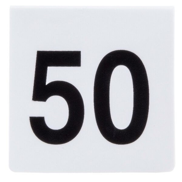 GET NUM-26-50 3 1/4" Number Table Tents - 26 to 50