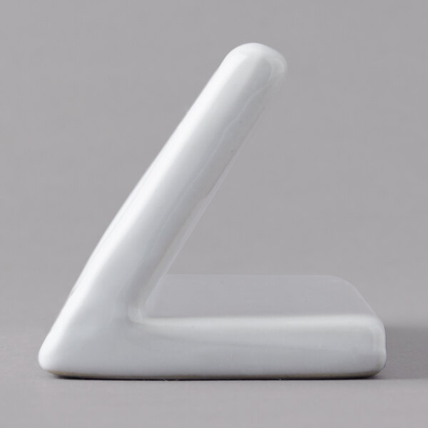 American Metalcraft CMCSW2 5 1/4" x 2" Rectangular White Ceramic Card Sign