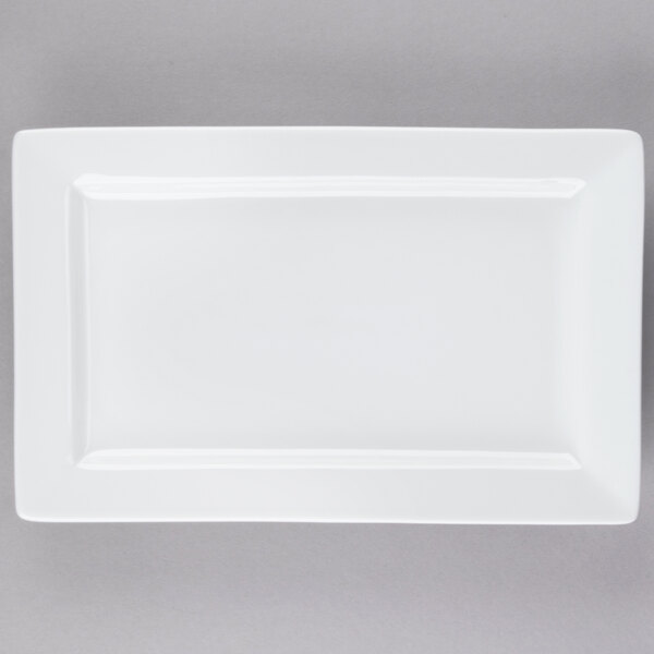 Tuxton GSP-551 TuxTrendz Santorini 11" x 7" Bright White Rectangular ...