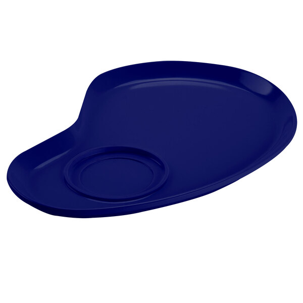 GET PP-976-CB Let's Party Cobalt Blue 12" Palette Plate - 12/Pack