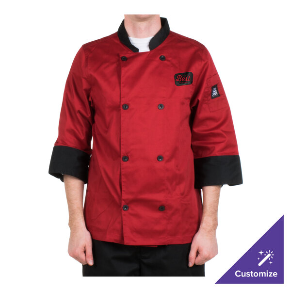 Chef Revival Bronze Cool Crew Fresh J134 Unisex Tomato Red Customizable ...