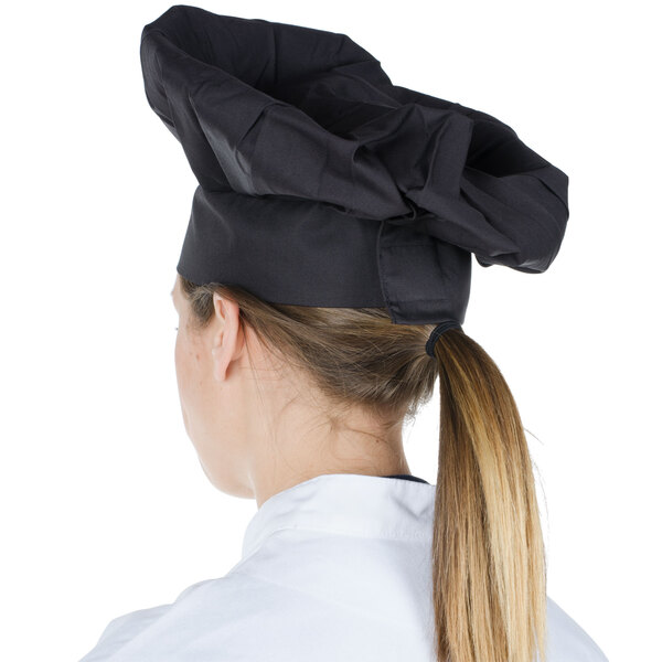 Chef Revival Customizable 13" Black Chef Hat with Adjustable Head Band