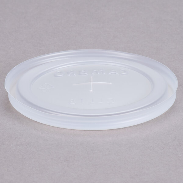 Cambro CLLT8 Disposable Translucent Lid with Straw Slot - 2000/Case