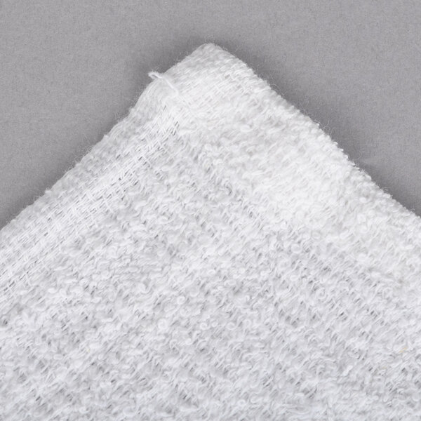 Chef Revival 16" x 19" White 30 oz. Full Terry 100% Cotton Bar Towel ...