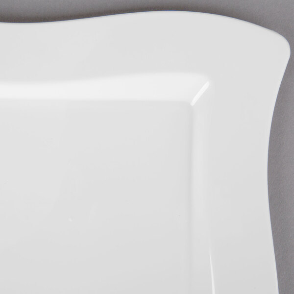 Fineline Wavetrends 106-WH 6 1/2" White Plastic Square Plate - 120/Case