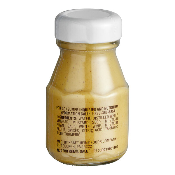 Heinz Dijon Mustard 2 oz. Personal Glass Bottle - 60/Case