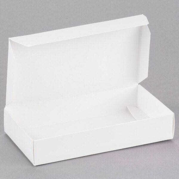 6" x 3 1/4" x 1 1/8" 1-Piece 5 oz. White Candy Box - 250/Case