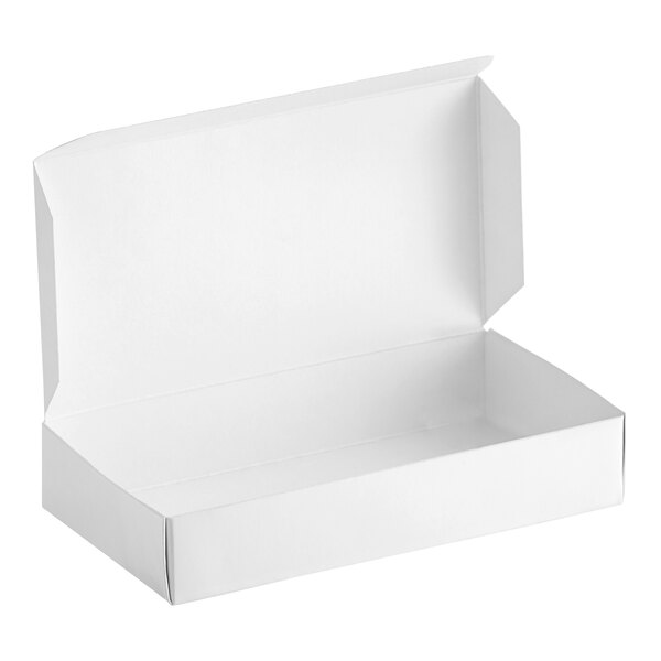 6" x 3 1/4" x 1 1/8" 1-Piece 5 oz. White Candy Box - 250/Case