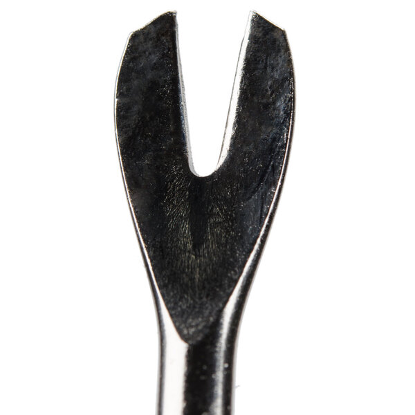 Tablecraft 522 6" Two-Prong Chrome-Plated Shellfish Fork - 4/Pack