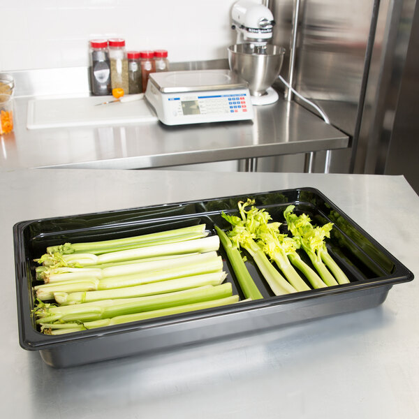 Cambro 12CW110 Camwear Full Size Black Polycarbonate Food Pan - 2 1/2" Deep