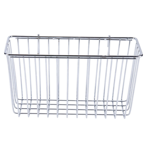 Regency Chrome Storage Basket for Wire Shelving - 13 3/8" x 5" x 7"