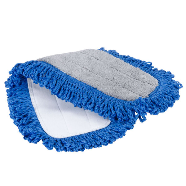 Carlisle 363311814 18" Blue Microfiber Dry Mop Pad