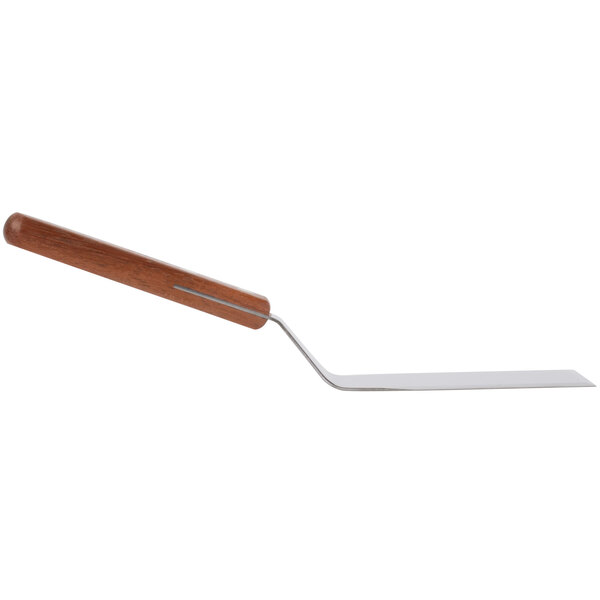 Dexter-Russell 16271 4" x 3" Beveled Edge Solid Turner - Wood Handle