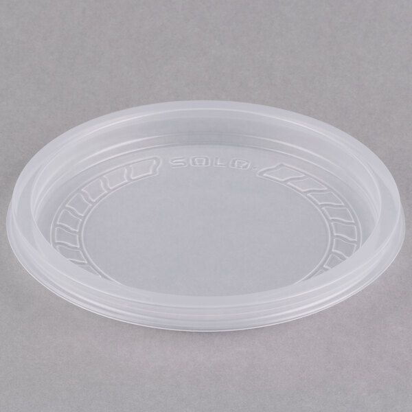 Solo MicroGourmet Contact Clear Recessed Polypropylene Lid - 500/Case
