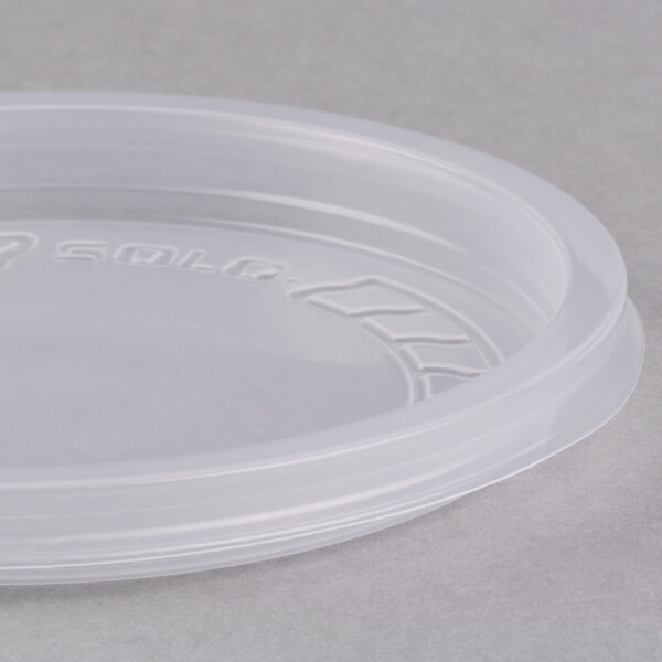 Solo MicroGourmet Contact Clear Recessed Polypropylene Lid - 500/Case