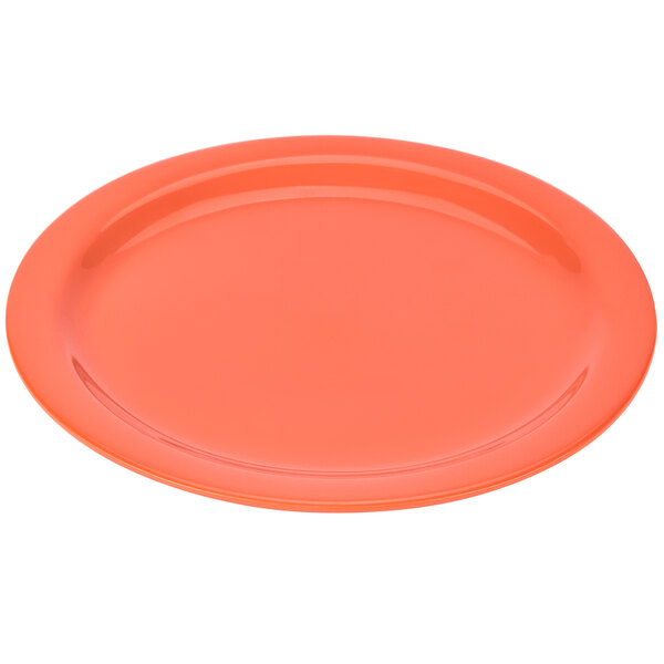 Carlisle 4350052 Dallas Ware 10 1/4" Sunset Orange Melamine Plate - 48/Case