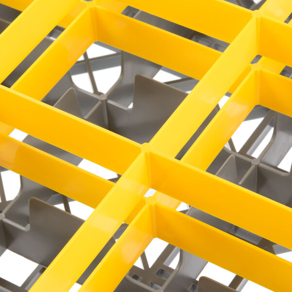 Noble Products 16-Compartment Gray Full-Size Glass Rack with 2 Yellow ...