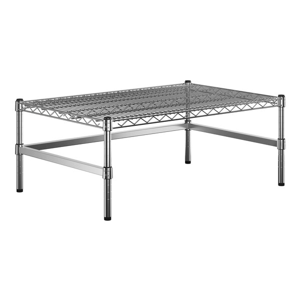 Regency 36" x 24" x 14" Chrome Plated Wire Dunnage Rack with Extra ...
