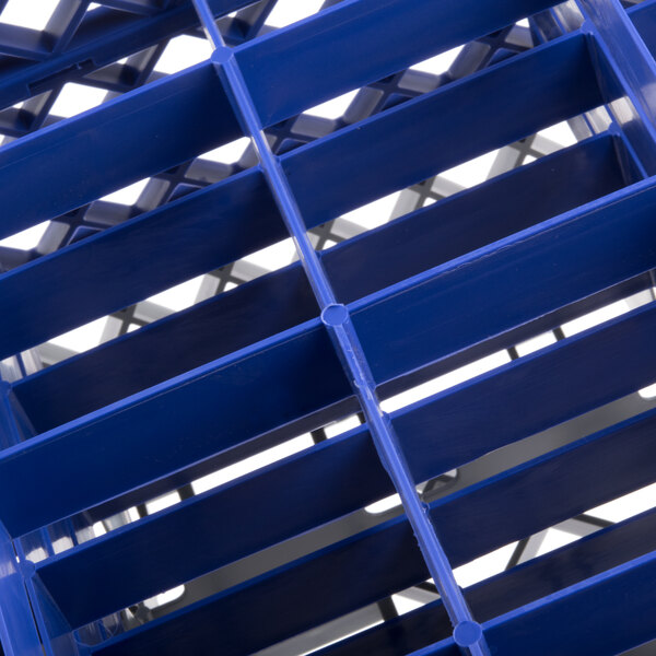 Noble Products 25-Compartment Gray Full-Size Glass Rack with 4 Blue ...