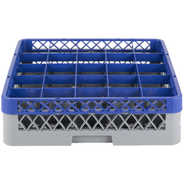 Noble Products 25-Compartment Gray Full-Size Glass Rack with Blue ...