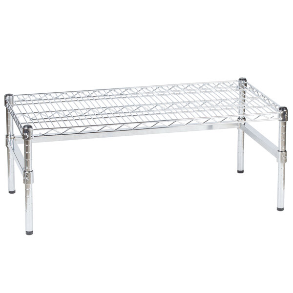 Regency 36" x 18" x 14" Chrome Plated Wire Dunnage Rack with Extra ...